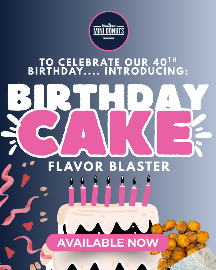 Birthday Cake Flavor Blaster- 6oz – State Fair Mini Donuts